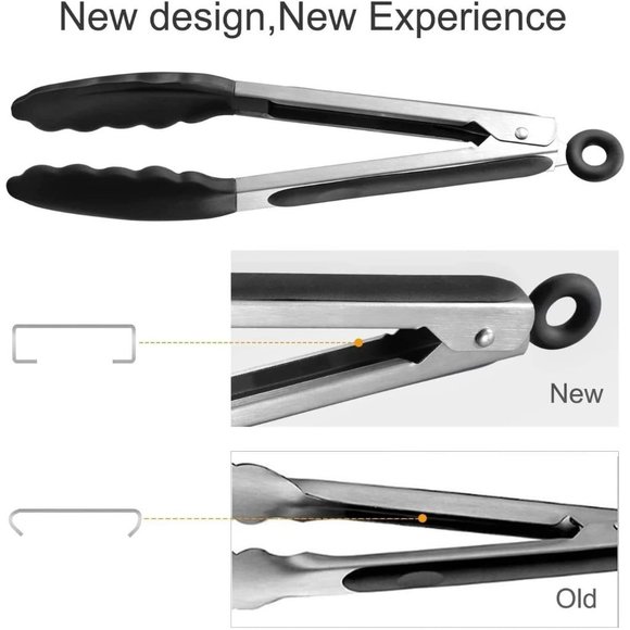 Kitchen | Premium Stainless Steel Locking Kitchen Tongs With Silicon ...